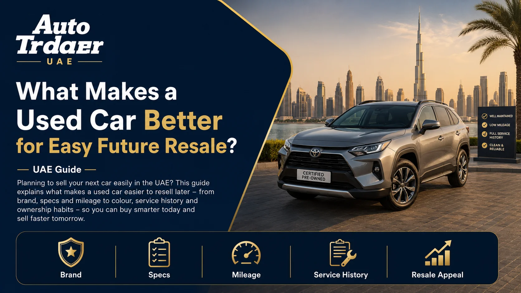 What Makes a Used Car Better for Easy Future Resale? | Auto Trader UAE ...